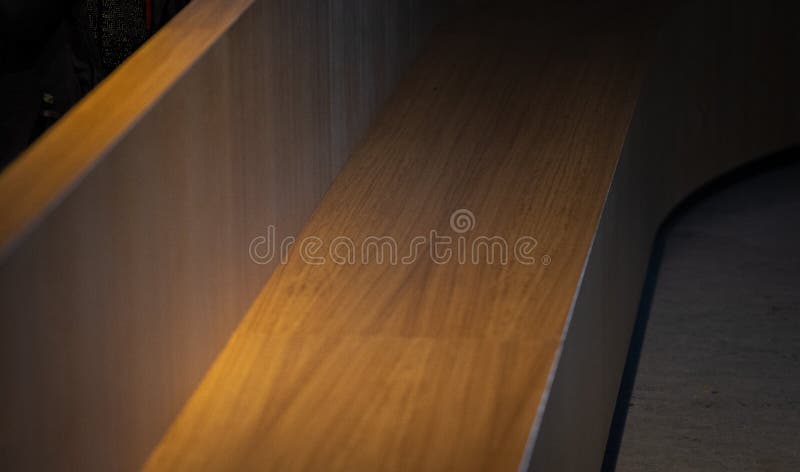 Wooden Brown Bench in the Shape of Half a Circle. Curved Timber Bench ...