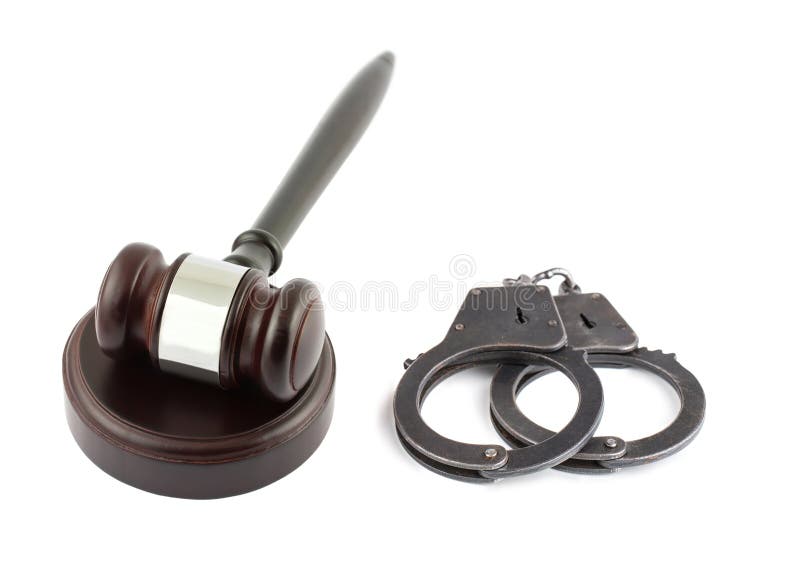 Gavel and handcuffs stock photo. Image of block, gavel - 10599988