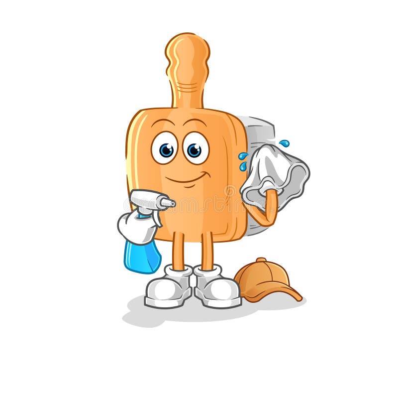 Wooden Brush Cleaner Vector. Cartoon Character Stock Vector ...
