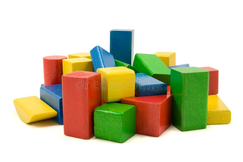 Pyramid of color blocks stock photo. Image of building - 6795774