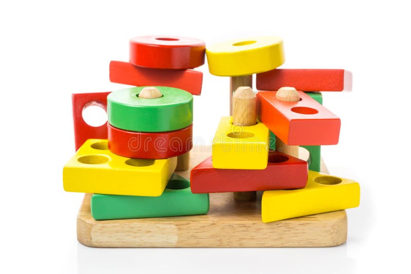 Wooden building blocks stock photo. Image of circle, childrens - 58148006