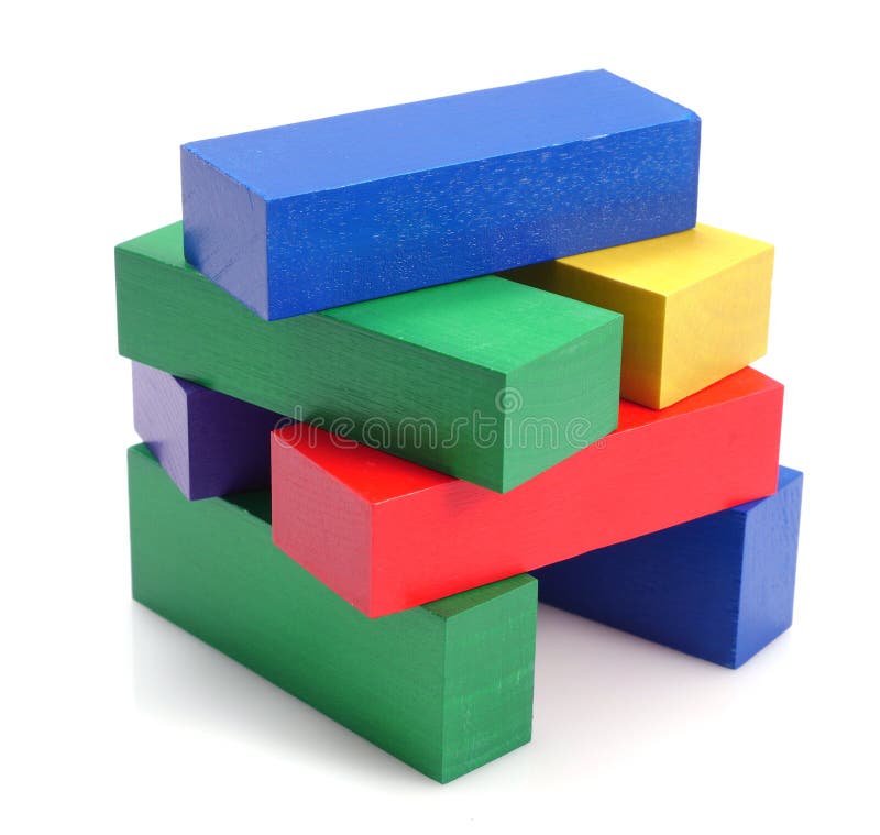 Wooden building blocks. stock image. Image of construction - 61892747