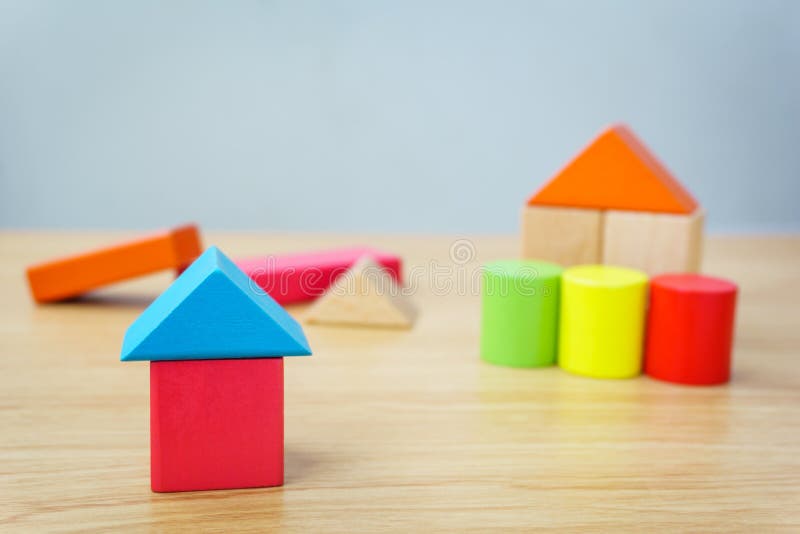 Wooden building blocks stock image. Image of color, construction - 60970389