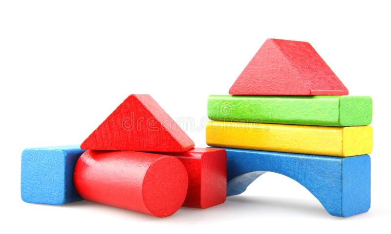 Wooden building blocks stock photo. Image of unstable - 133607062