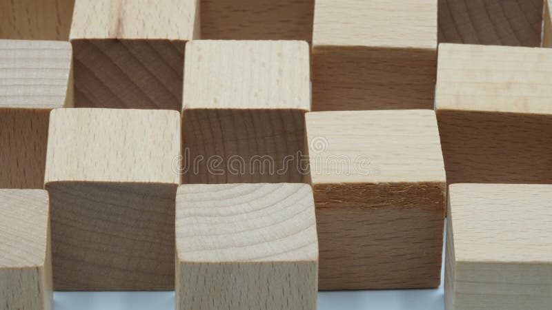 Wooden Building Blocks. Wood Cube Building Blocks Stock Image - Image ...