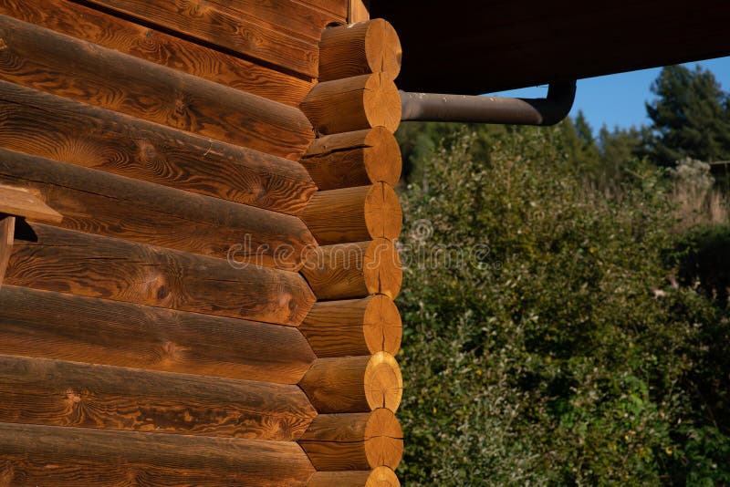 Wooden Building, with Construction Details and Facade with Exposed ...