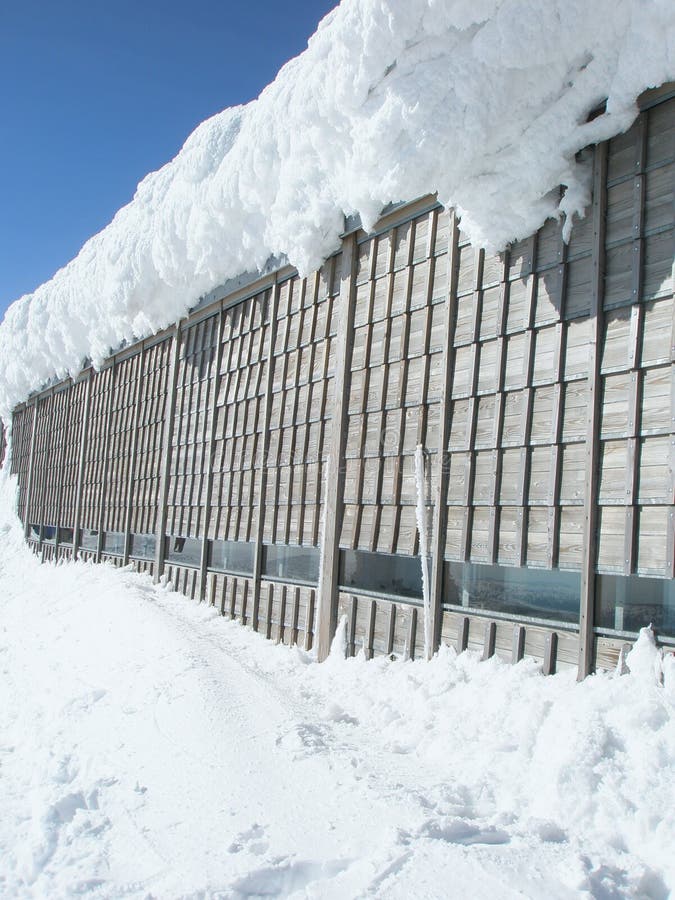 Wooden Building Covered in Snow Stock Image - Image of ecology ...