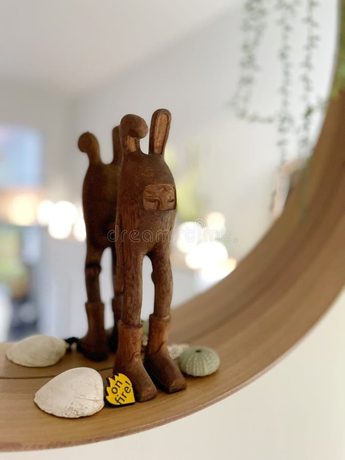 Wooden bunny stock image. Image of bunny, home, reflection - 294662195