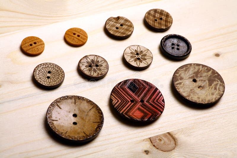 Wooden buttons stock photo. Image of sewing, fashion - 41652872
