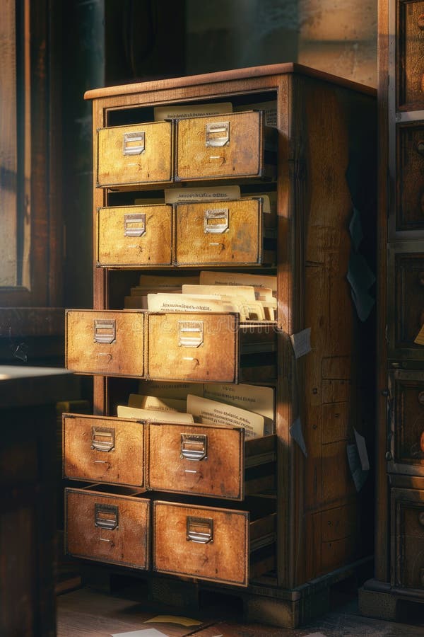 A Wooden Cabinet with Multiple Drawers, Suitable for Various Storage ...