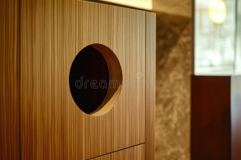 A Wooden Cabinet with a Round Hole, Suitable for Use As a Decorative ...
