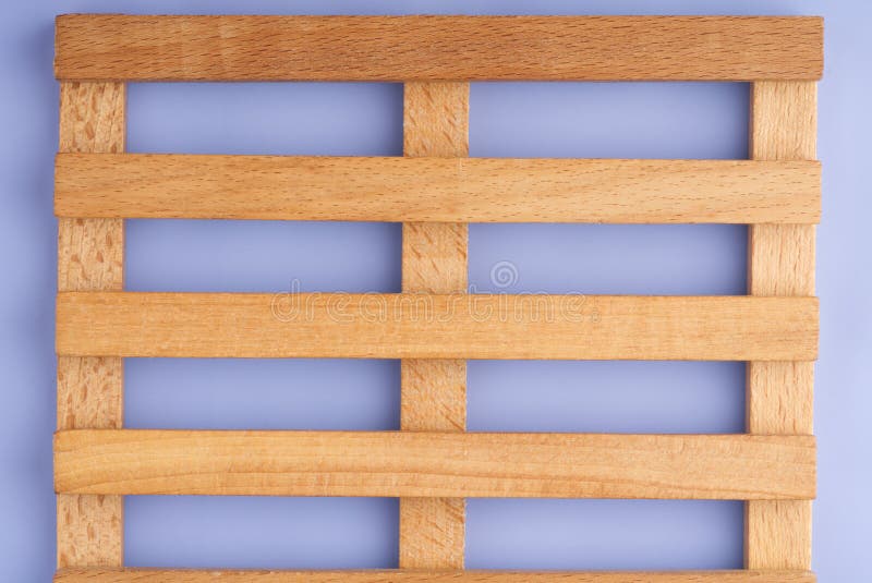 Wooden Cage Neatly Made Closeup. Top View Stock Photo - Image of grid ...