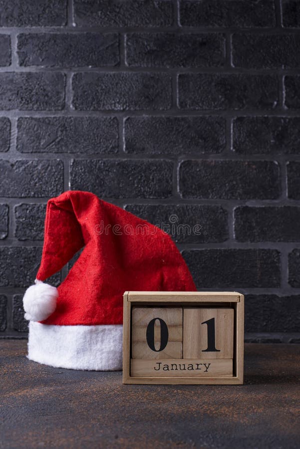 1 January in Wooden Cube Calendar Stock Image - Image of warm, seasonal ...