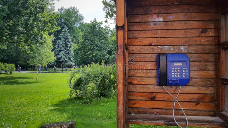 Wooden call box stock photo. Image of color, design, commons - 99946764