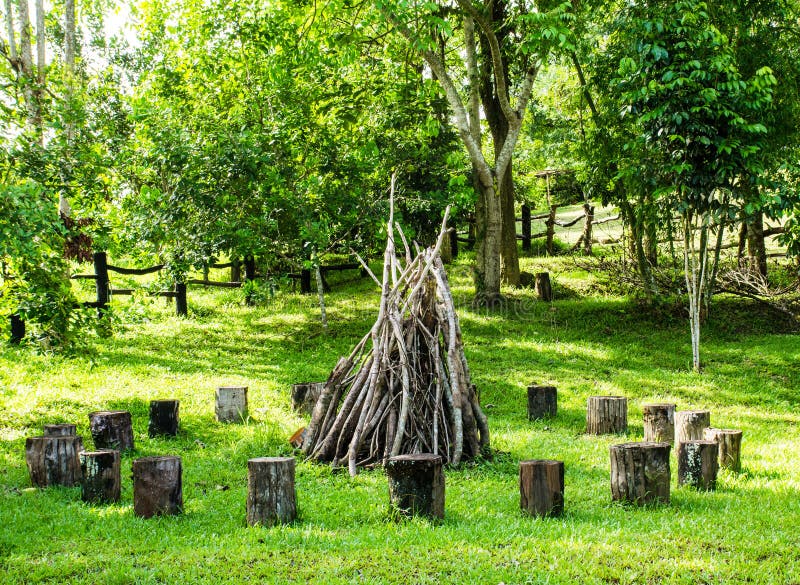 Wooden camp fire stock image. Image of bright, equipment - 37693871