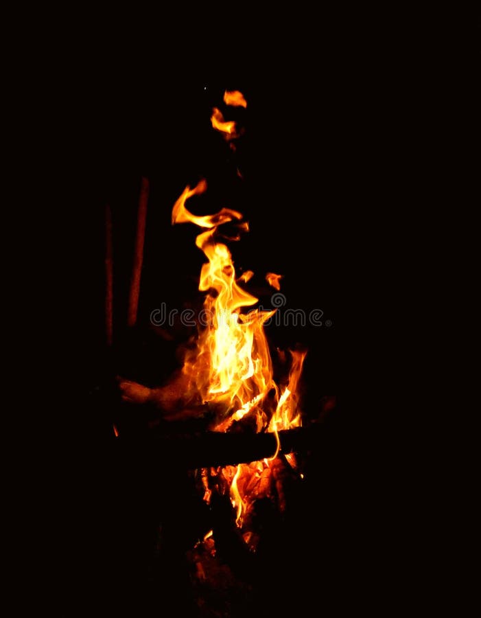 Wooden Campfire Dark Camping Stock Image - Image of wooden, fire: 262604043