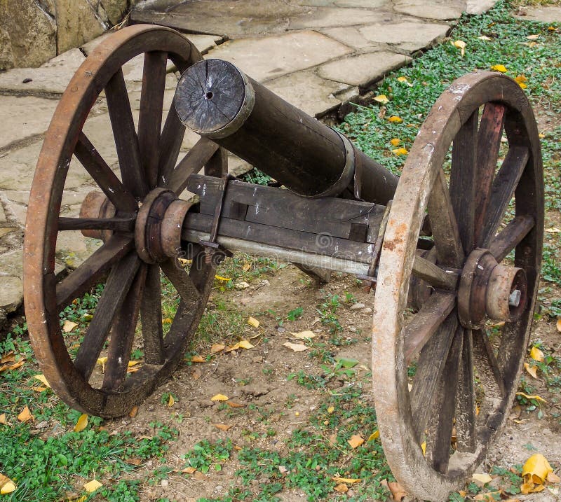 Wooden cannon stock photo. Image of wheels, cannon, artilery - 45451842