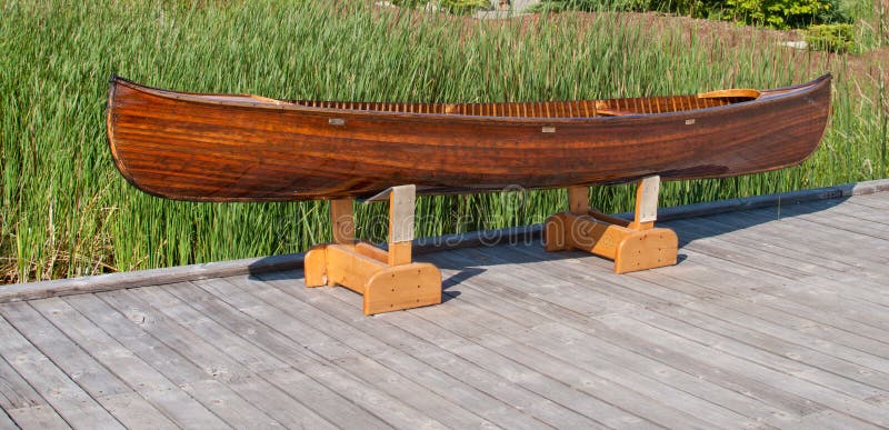 Wooden canoe stock image. Image of wooden, canoe, grass - 20339519