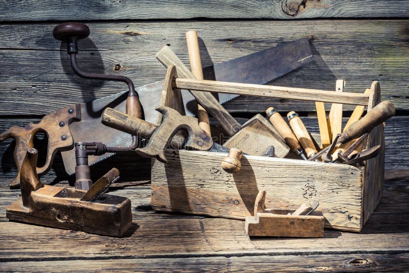 Old carpenter tools stock image. Image of joinery, pincers - 50872291