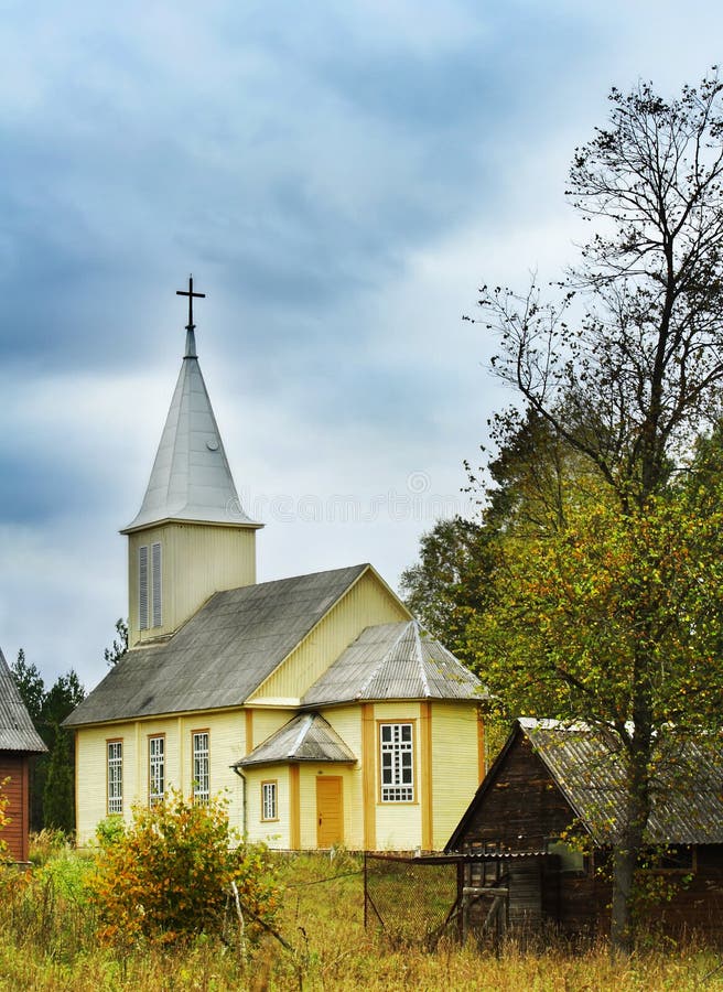 Wooden catholic church stock photo. Image of country - 11166418