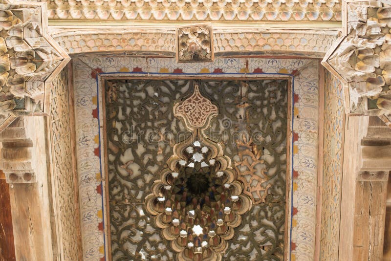 Decorated with Patterns Ceiling Stock Photo - Image of oriental, carved ...