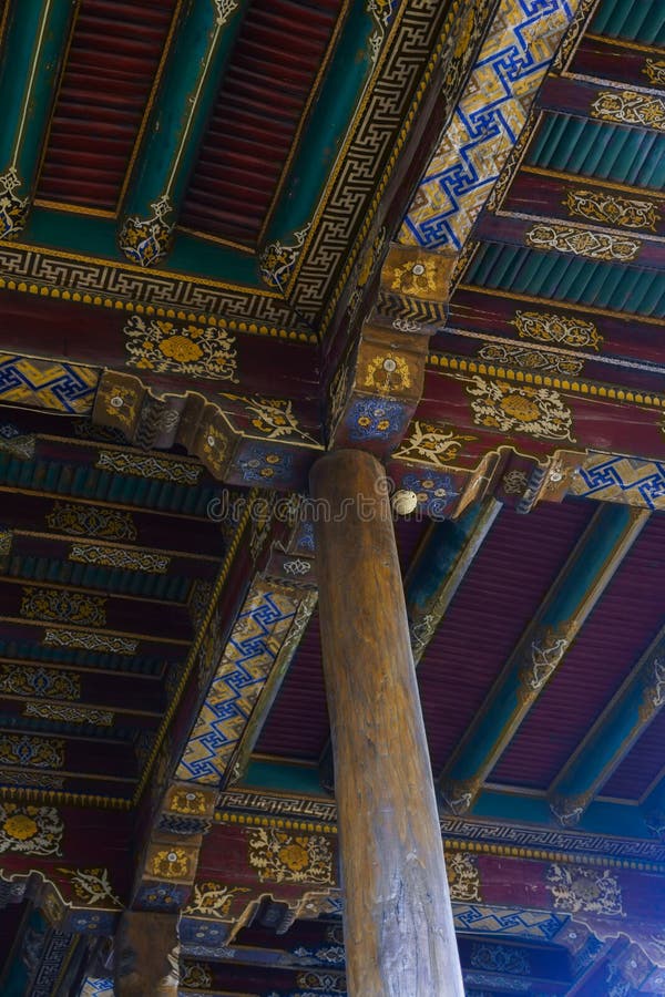 Wooden Ceiling in Medieval Mosque in Samarkand Stock Photo - Image of ...