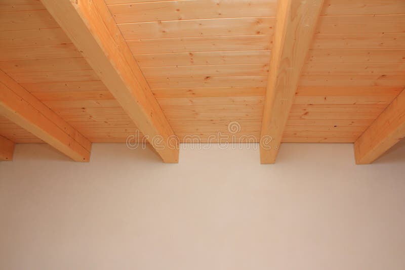 Wooden ceiling stock photo. Image of beams, flooring - 98716412