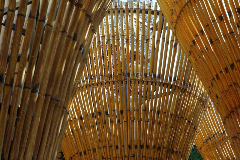 Wooden ceiling stock photo. Image of village, straw - 174585386