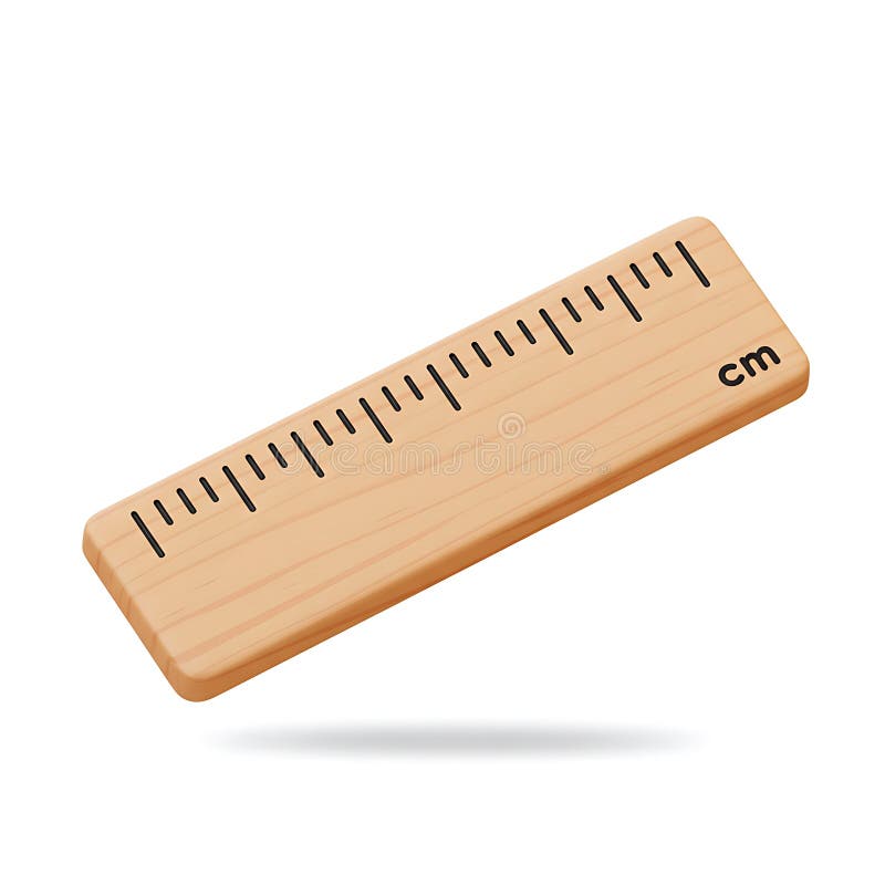 Wooden Centimeter Ruler Measuring Tool for School or Technical Drawing ...
