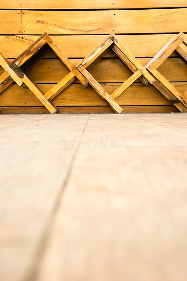 Wooden Chair on the in Front of the Wall Wood Stock Photo - Image of ...