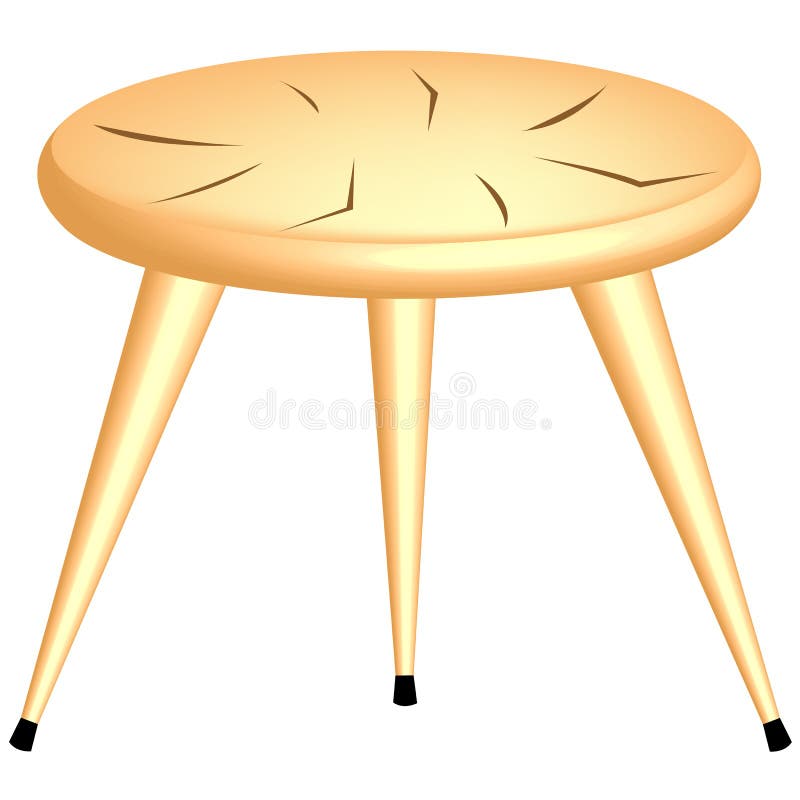 Three legged stool stock vector. Illustration of legs - 94251782
