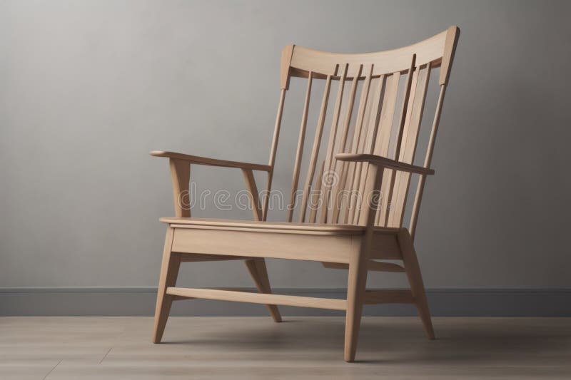 Wooden Chair in the Room. Ai Generative Stock Illustration ...