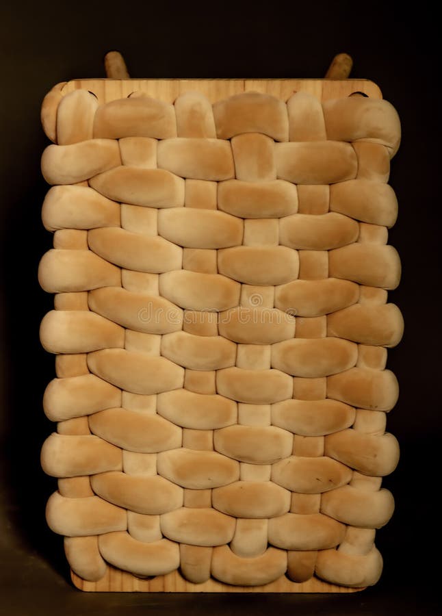 Wooden Chair Surface on a Black Background Stock Image - Image of ...