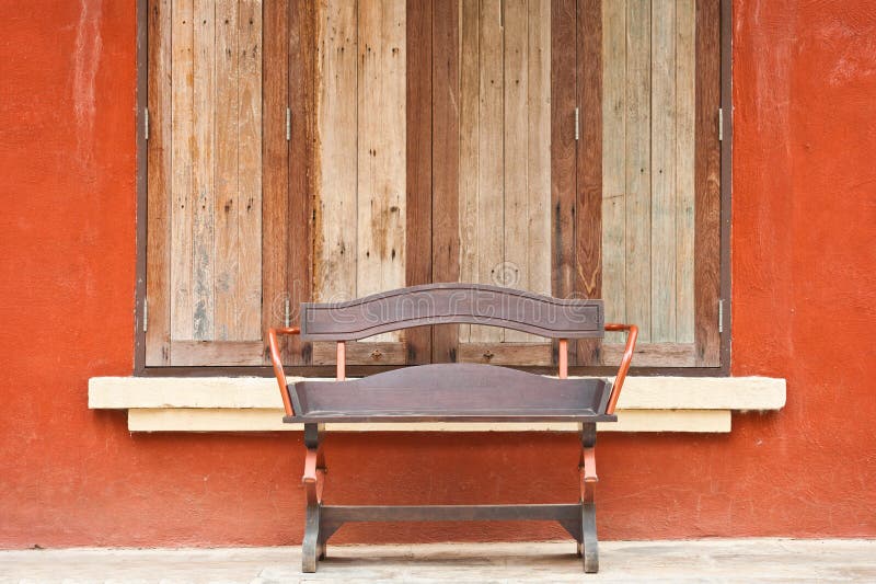 Wooden chair with windows stock photo. Image of europe - 23516664