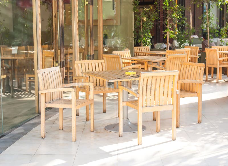 Wooden chairs stock image. Image of chair, cafe, empty - 36810721