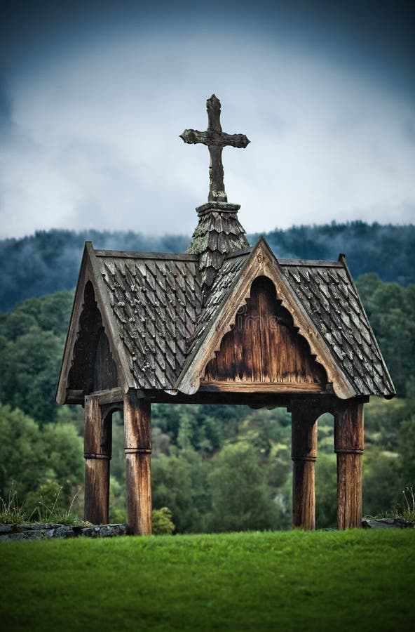 Wooden chapel stock photo. Image of chapel, norway, forest - 25408650