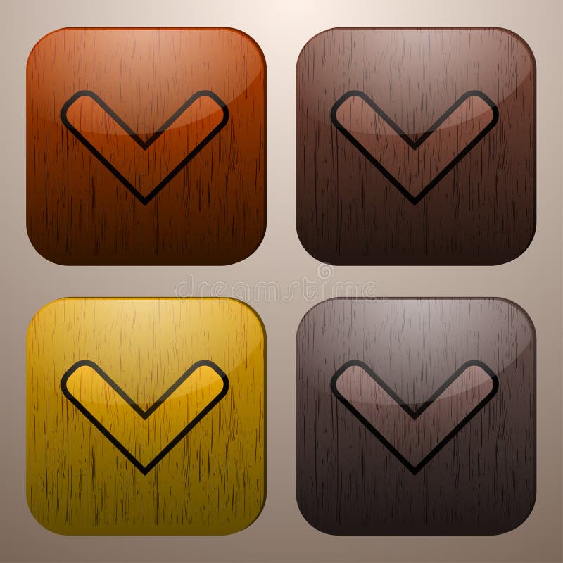 Wooden check marks stock vector. Illustration of abstract - 39931918