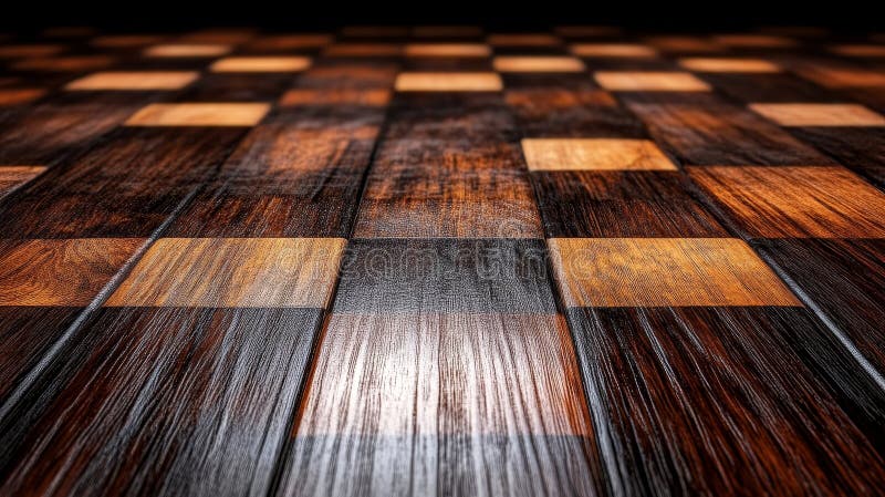 Wooden Checkerboard Floor Texture Dark Brown and Light Brown Wood ...