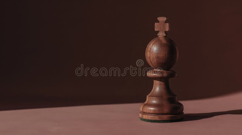 Wooden Chess King with Shadow Stock Illustration - Illustration of game ...