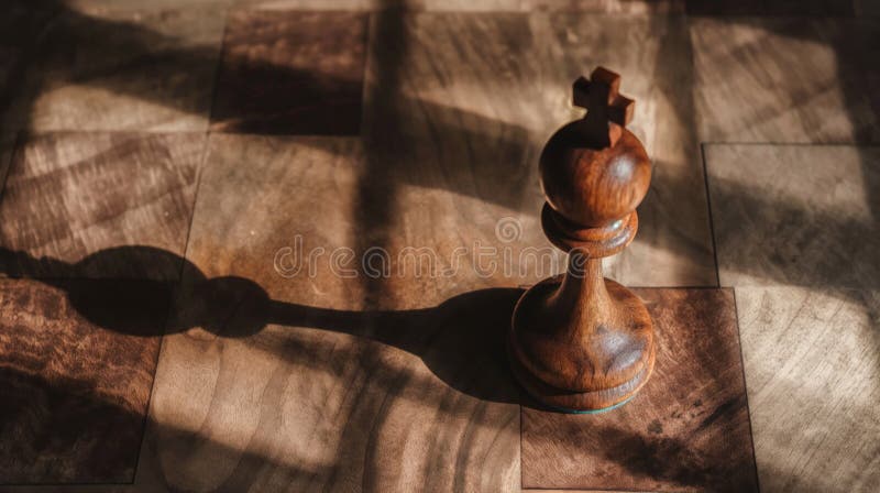 Wooden Chess King with Shadow Stock Illustration - Illustration of ...