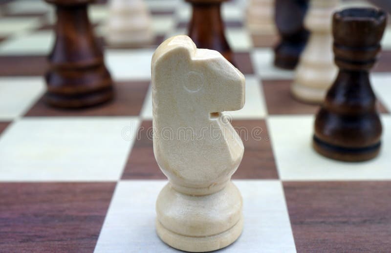 Wooden Chess Pawns Close Up Stock Image - Image of chessboard, fight ...