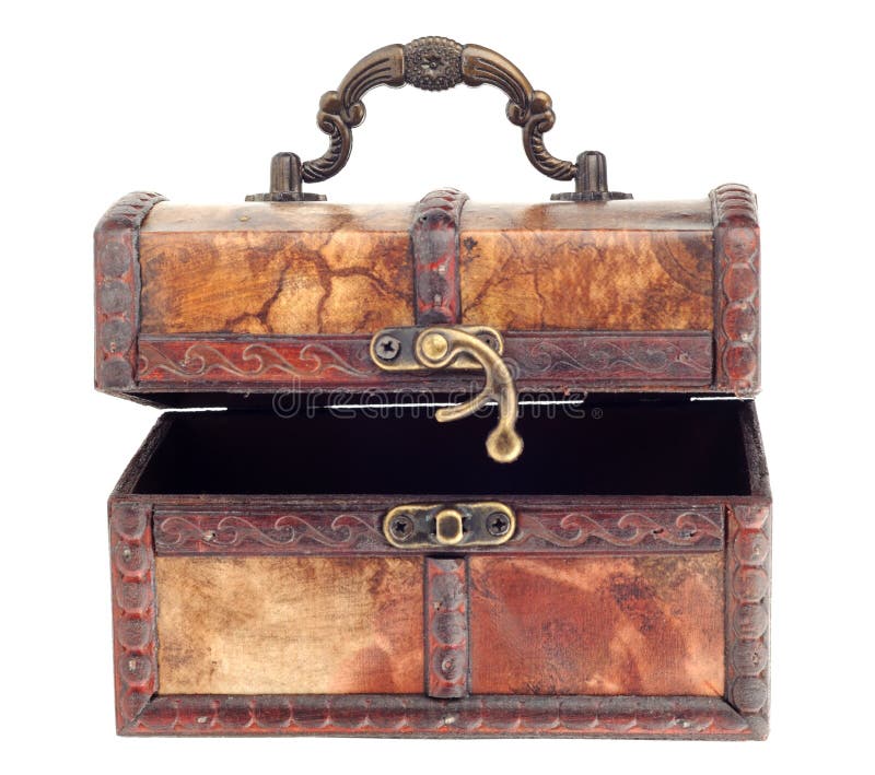 Wooden chest with hook stock image. Image of bronze, treasure - 40970171