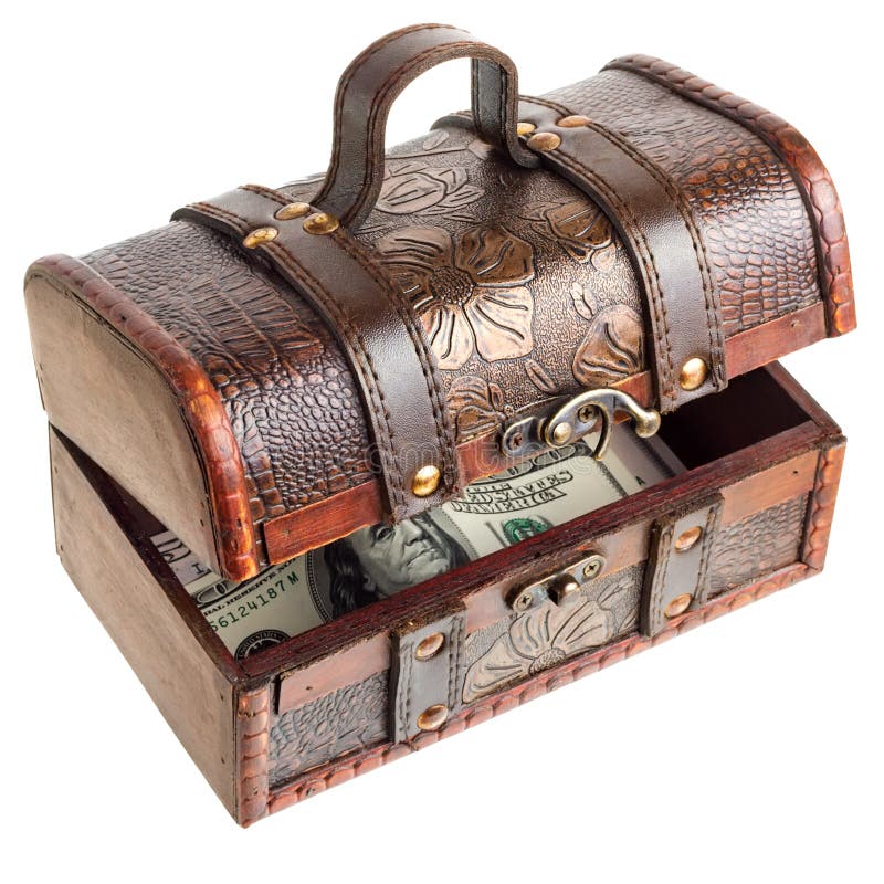 Chest and money stock photo. Image of coffin, money, bank - 3377806