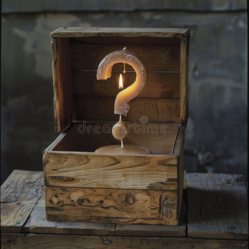 A Wooden Chest with a Question Mark on it. the Concept of Searching for ...