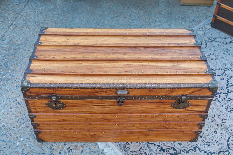 Wooden Chest Trunk stock image. Image of flea, europe - 270187867