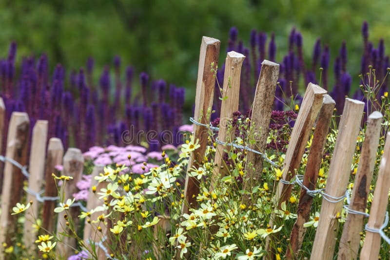Wooden Chestnut Fence in Spring Stock Photo - Image of chestnut, pink ...