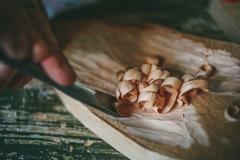 Wooden Chip, Handy Instrument, Tool of Carpenter, Art Workshop Stock ...