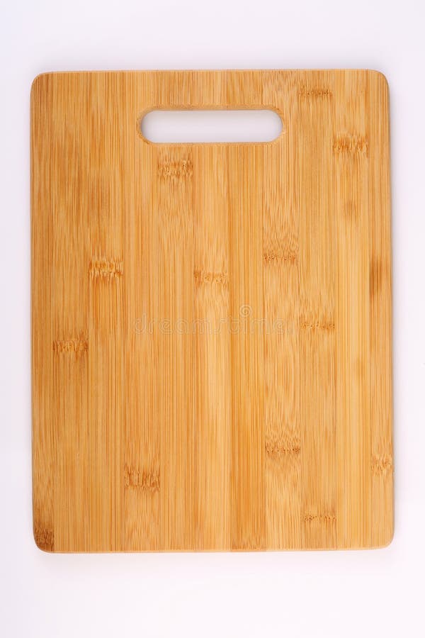 Wooden Chopping Block Isolated with White Background Stock Photo ...