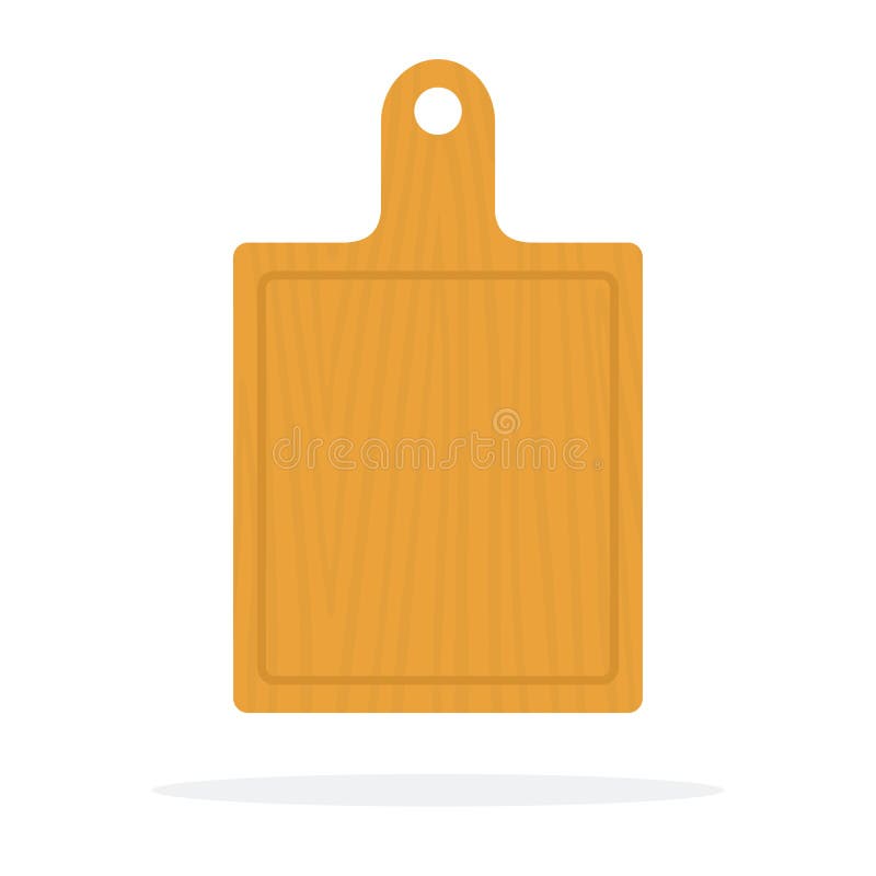 Wooden Chopping Board Vector Flat Isolated Stock Vector - Illustration ...
