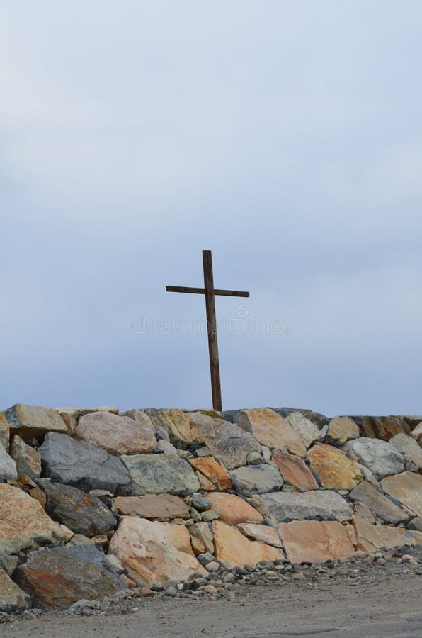 Wooden Christian Cross at Scituate Light Stock Photo - Image of coast ...